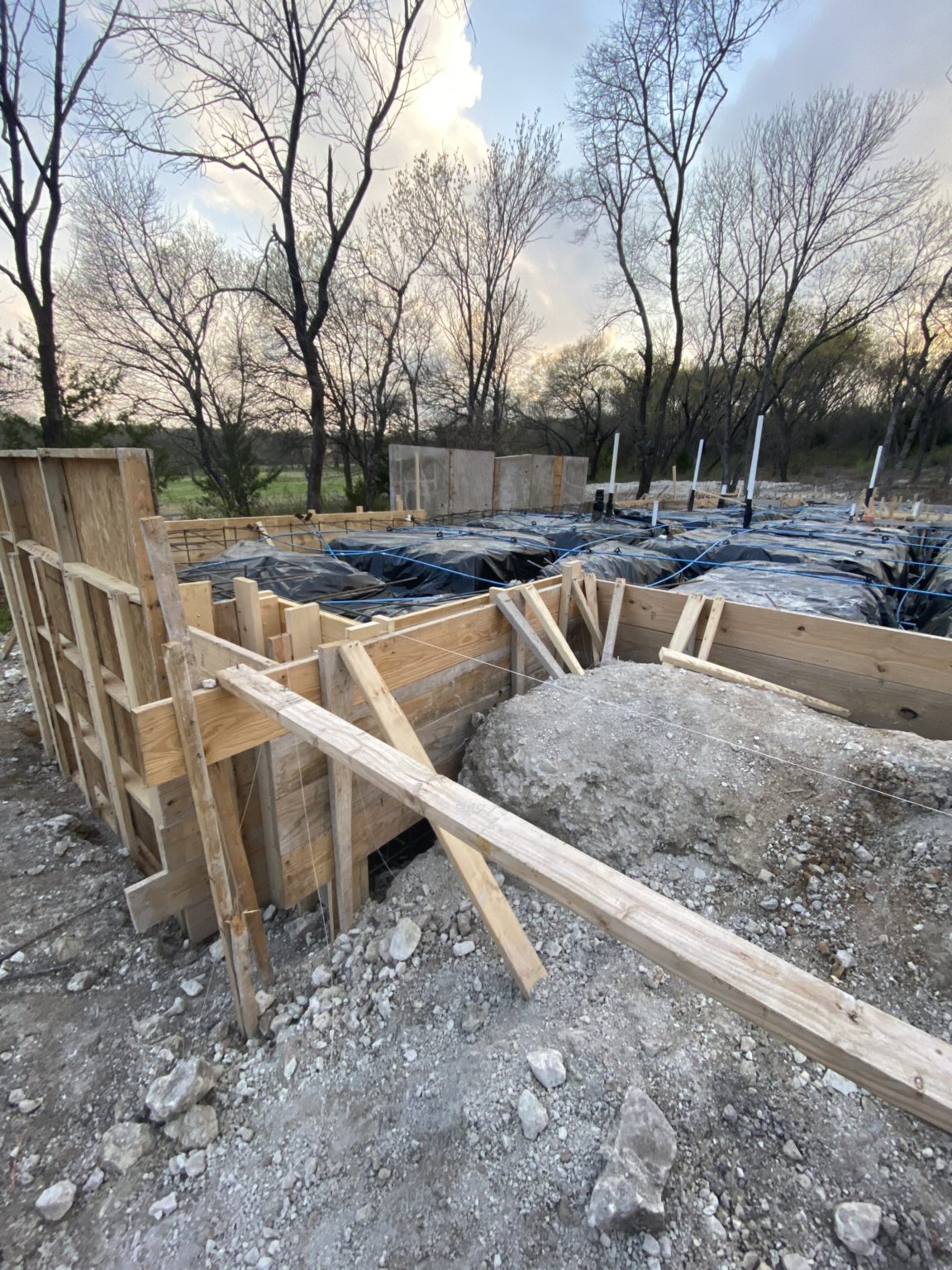 NEW HOUSE UPDATE: FORM BOARDS, PLUMBING & FOUNDATION